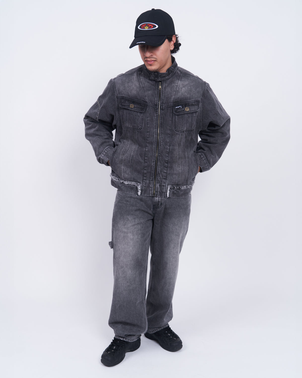 Neck Chain Jacket Acid Black – stingwater