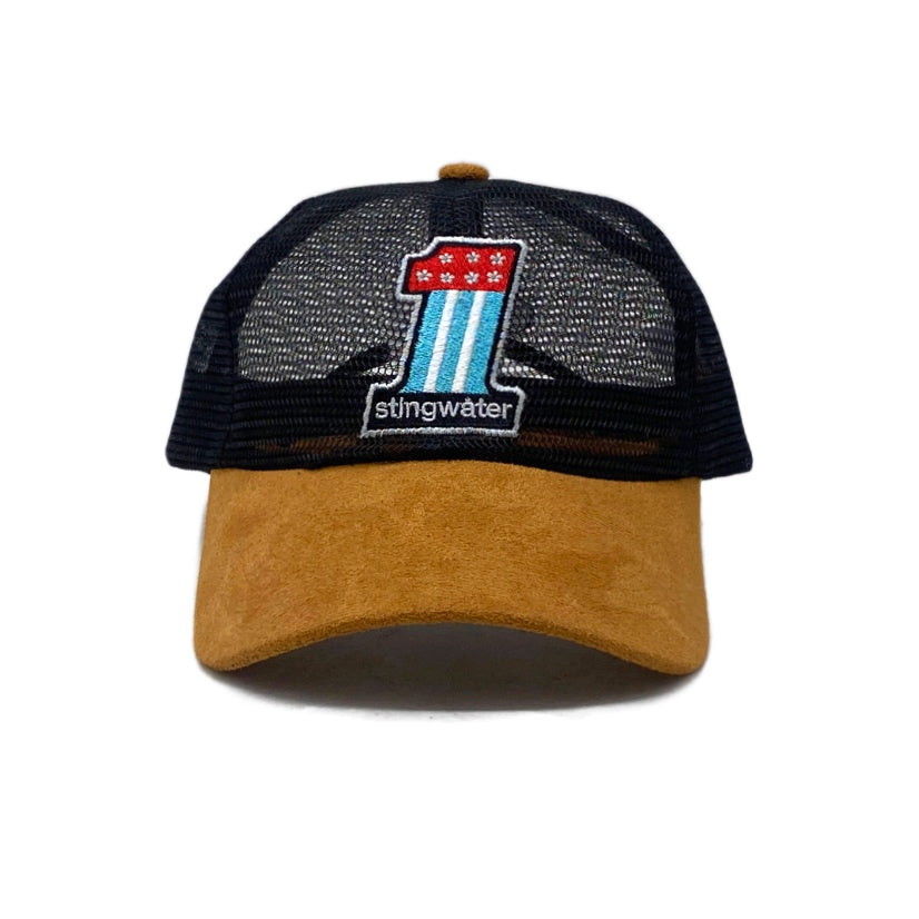 Number 1 Trucker Hat Black/Brown – stingwater